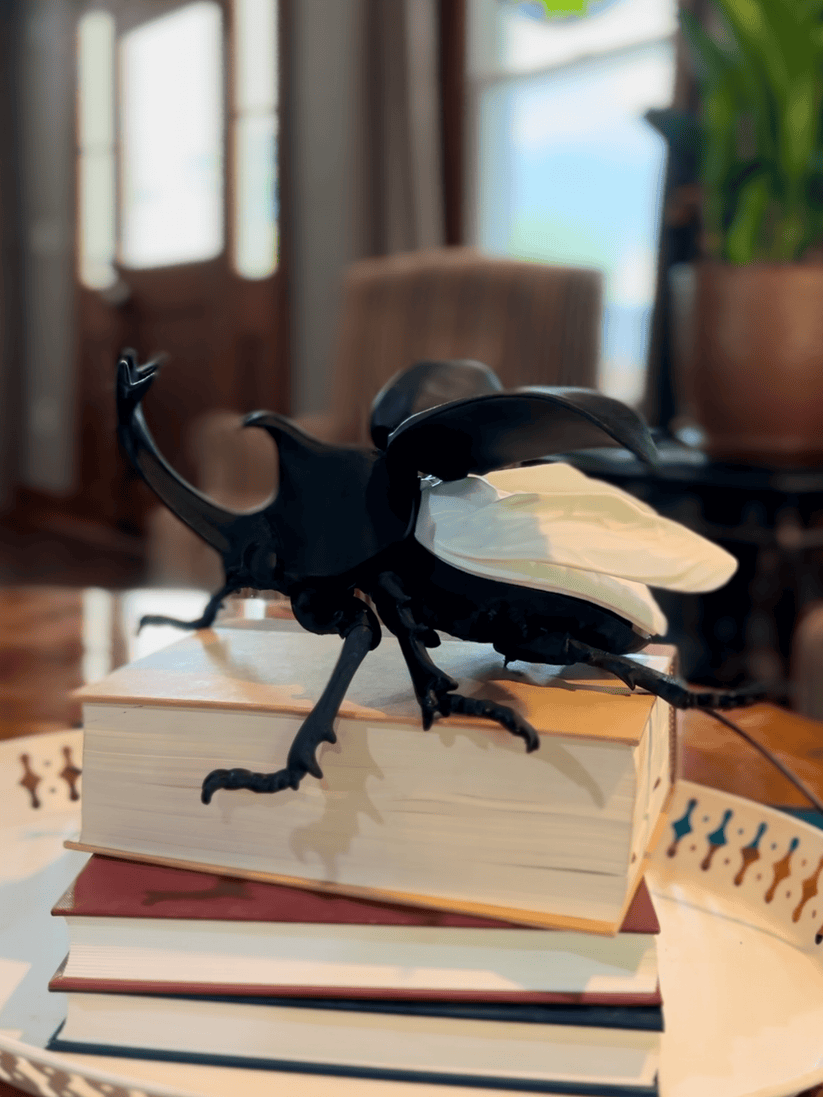 Rhino Beetle Accent Lamp: 3D Printed Insect-Inspired Night Light – Faux ...