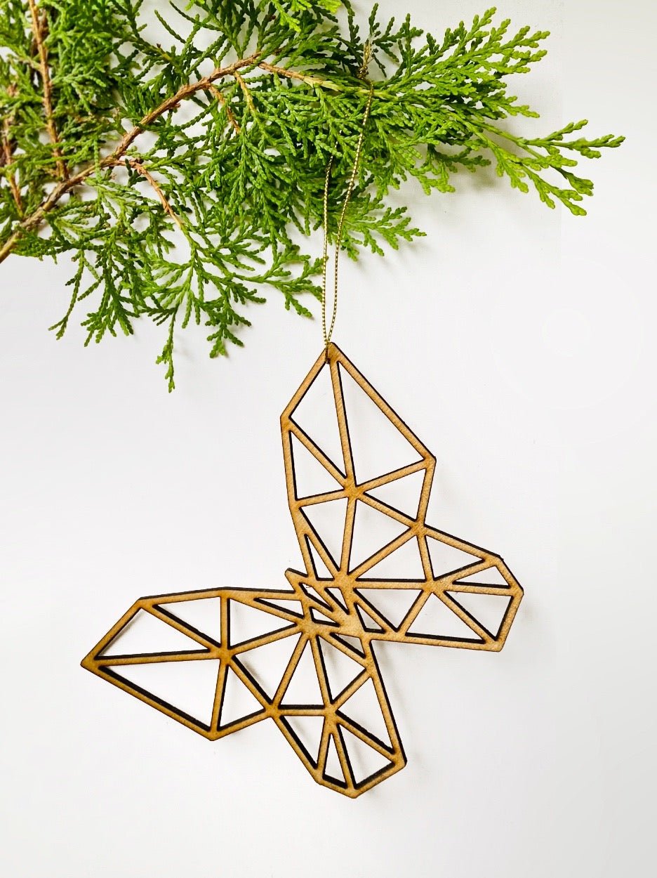 Geometric Monarch Butterfly Ornament – Faux Theory Design